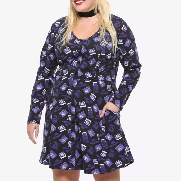 torrid | Dresses | Beetlejuice Lydia Icons Long Sleeve Stretch Knit ...